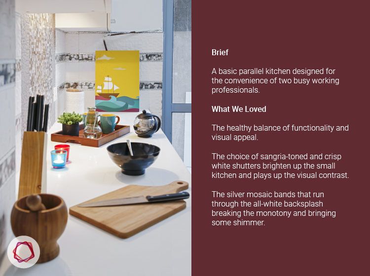 Maroon Modular Kitchen In Gurgaon | Livspace Interior Design