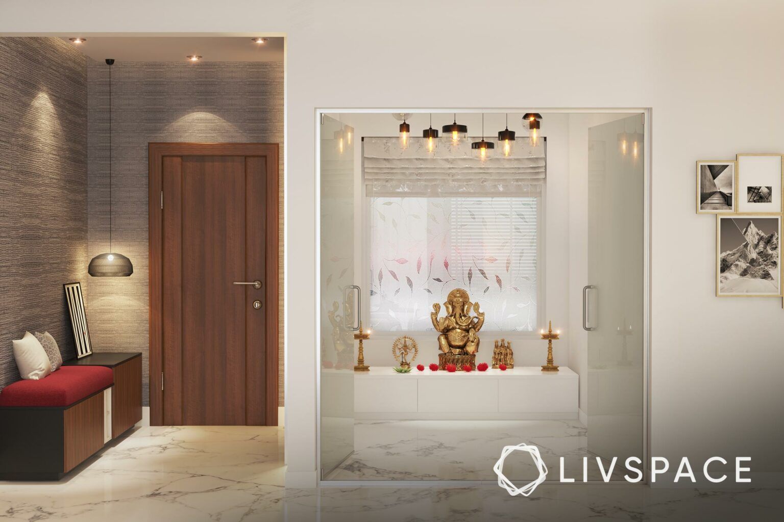White Pooja Room Designs: 5 Fresh Designs for Your Home