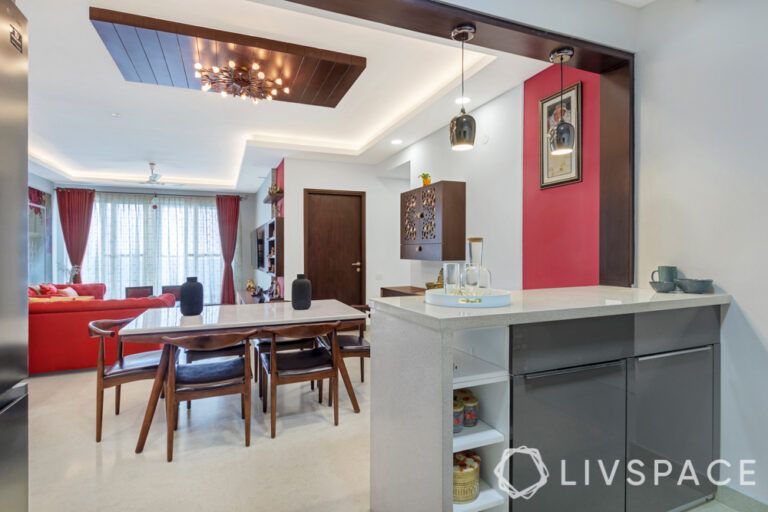 3 BHK Flat Interior Design | Classy & Bold Finishes | LivspaceHome