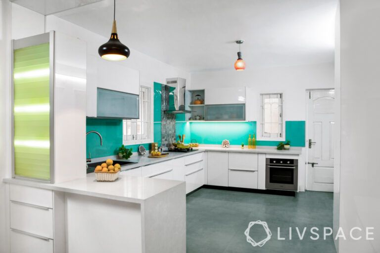 Modern Kitchen Cabinets With SERVO-DRIVE Mechanism in Hyderabad