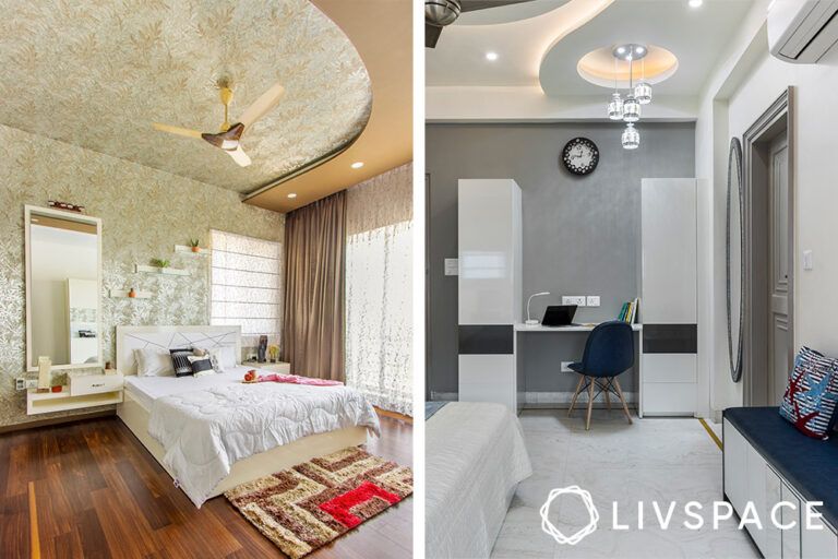 POP Design for Bedroom Interiors | Latest POP Designs by Livspace