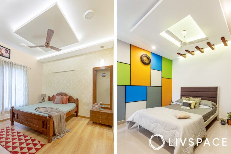 POP Design for Bedroom Interiors | Latest POP Designs by Livspace