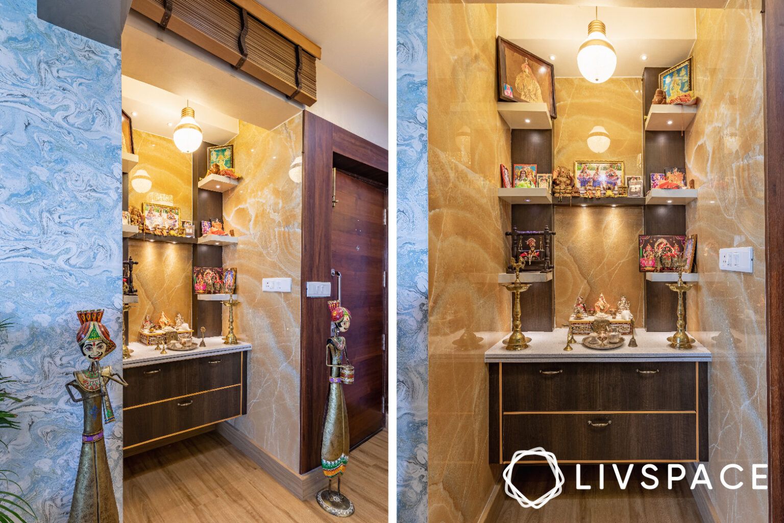 10 Beautiful Livspace Pooja Room Designs Under ₹1 Lakh