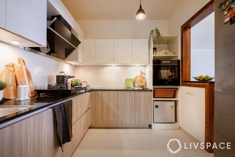 Kitchen Tall Unit Design | Kitchen Cabinet Ideas by Livspace