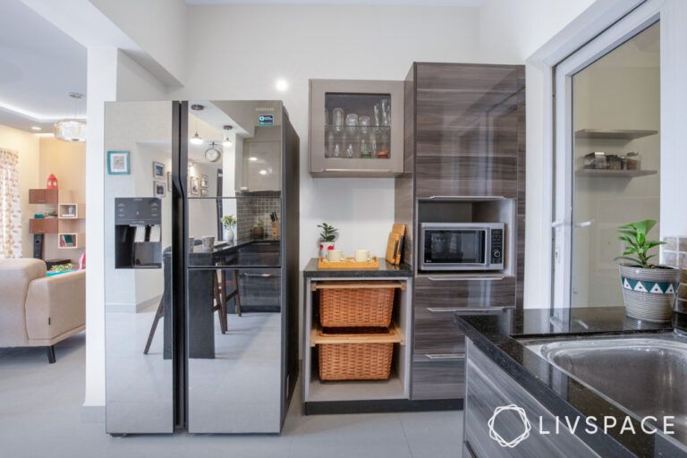 Kitchen Tall Unit Design | Kitchen Cabinet Ideas by Livspace