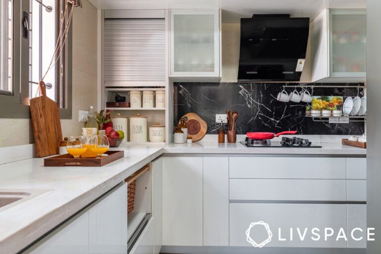 An L-Shaped Kitchen Interior Design for Sobha Winchester in Chennai