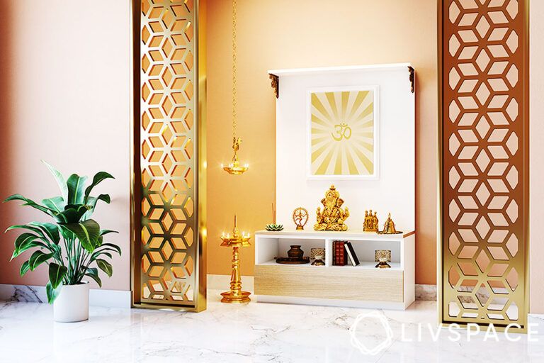14 Beautiful and Budget Pooja Rooms Under ₹50K by Livspace