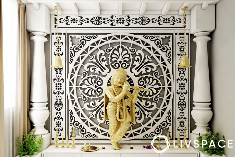 20+ Back Panel Ideas to Give Your Pooja Room a Quick Makeover