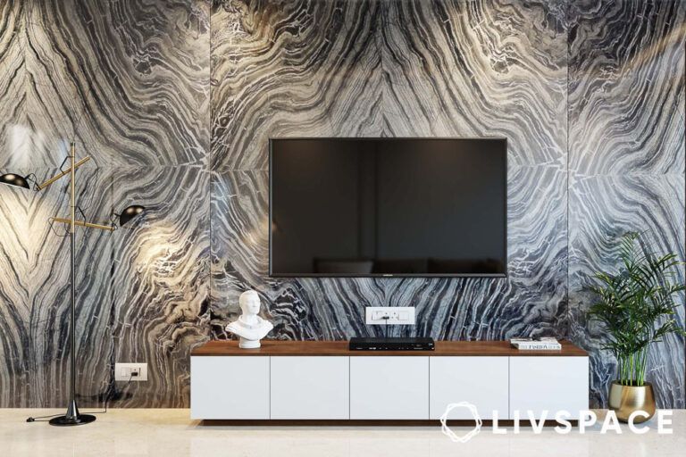 In the Spotlight: 15 Incredible Marble TV Unit Design Ideas