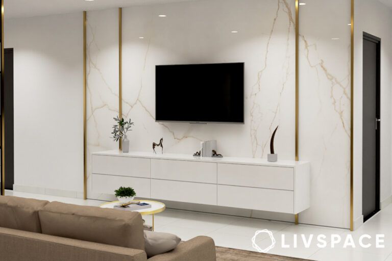 In the Spotlight: 15 Incredible Marble TV Unit Design Ideas