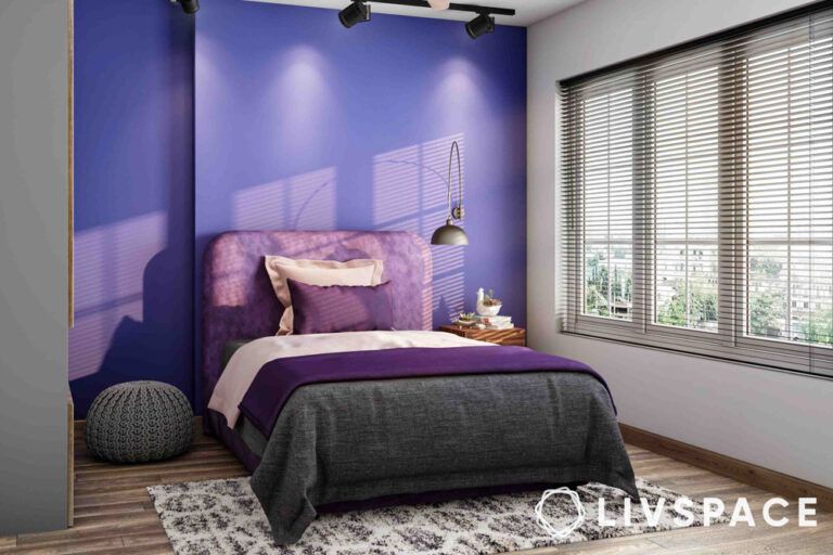 Purple Two-Colour Combination for Bedroom Walls To Colour Your Space