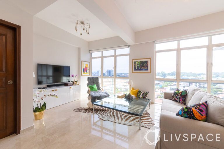 2-Bedroom Condo Design with Neutral Colours and an Open Layout